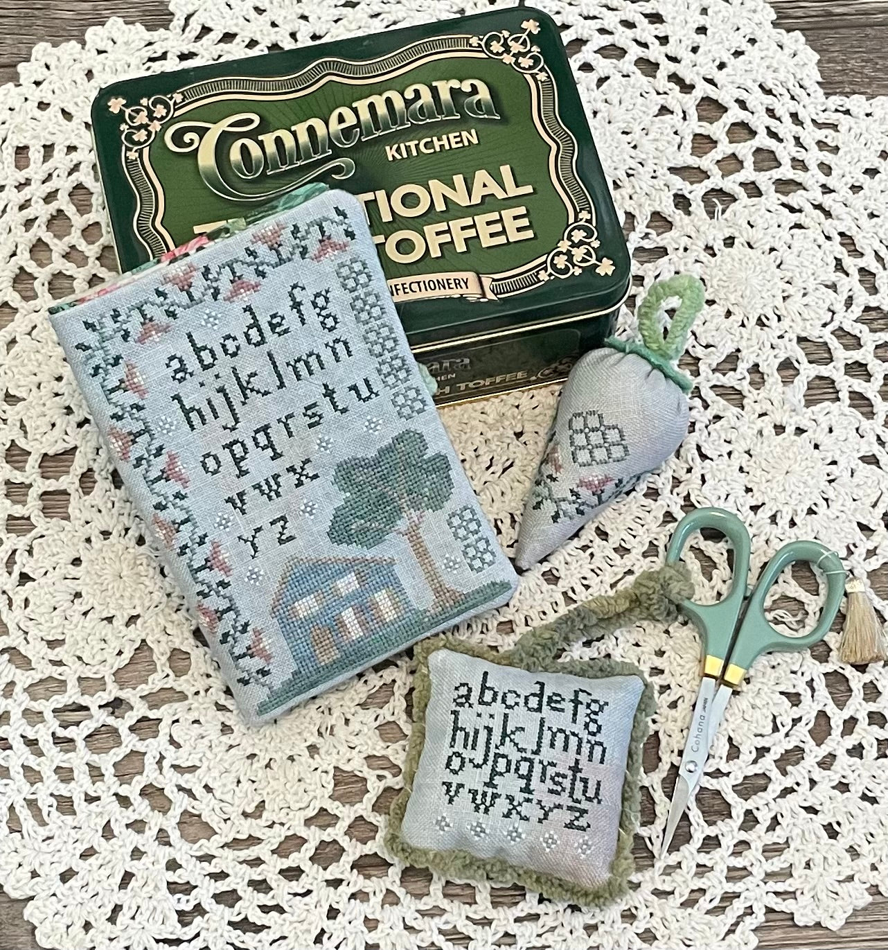 From the Heart Needleart Sewing Tin Sampler Pattern